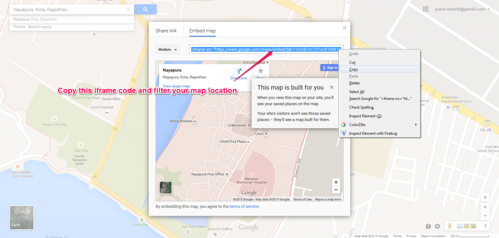 How to Get Google Map URL – Webriti Help Centre