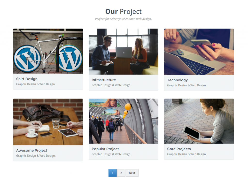 How to Create Project Page in Busiprof Theme – Webriti Help Centre