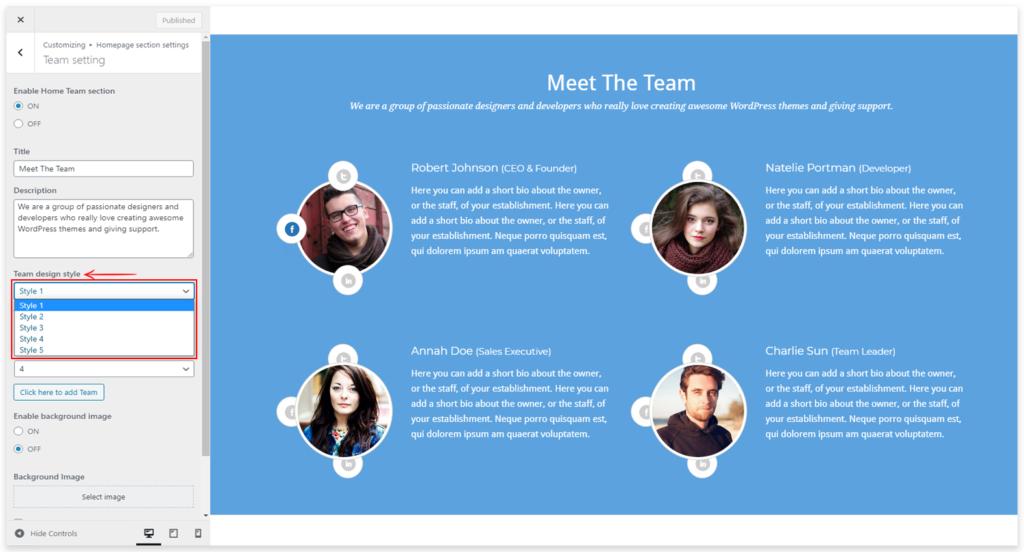 How to add Team in Busiprof Theme – Webriti Help Centre