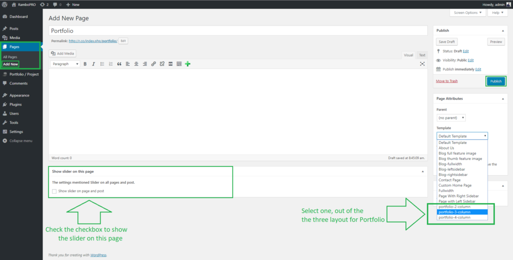 Adding Portfolio – Webriti Help Centre