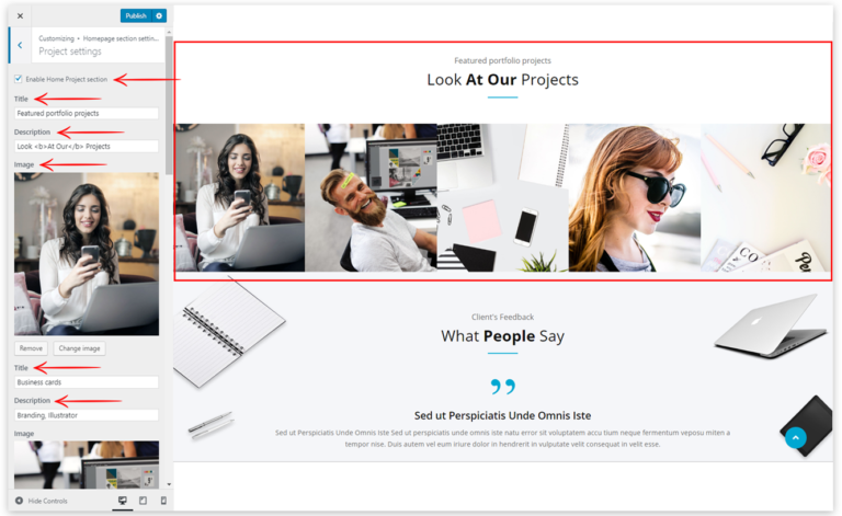 Project Section – Webriti Help Centre