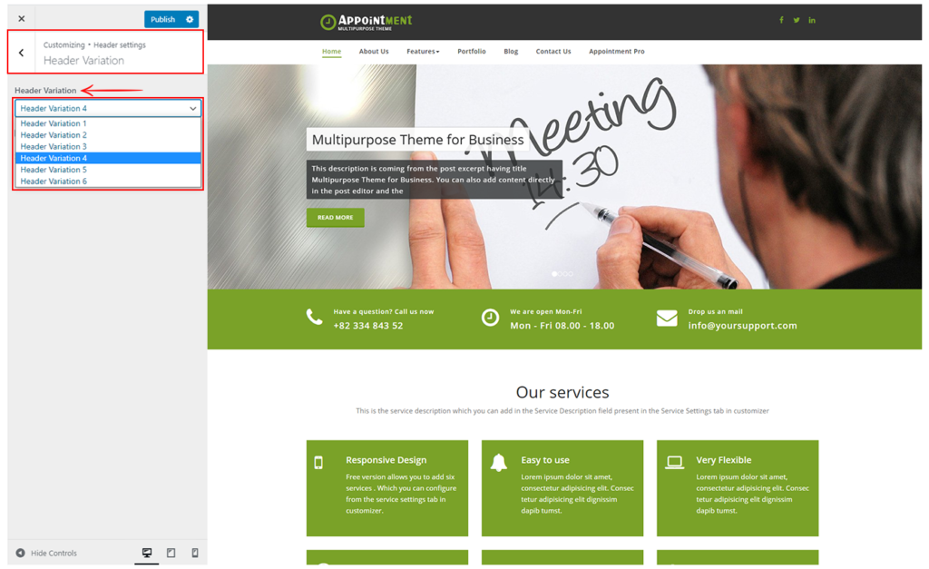 How to set Appointment Green theme variants using Appointment Pro – Webriti Help Centre